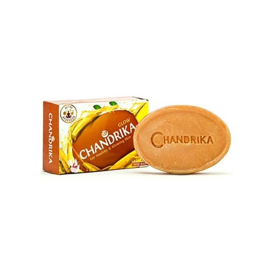 Chandrika Glow Soap with Sandalwood and Saffron 75 Gram 4 Pack ...